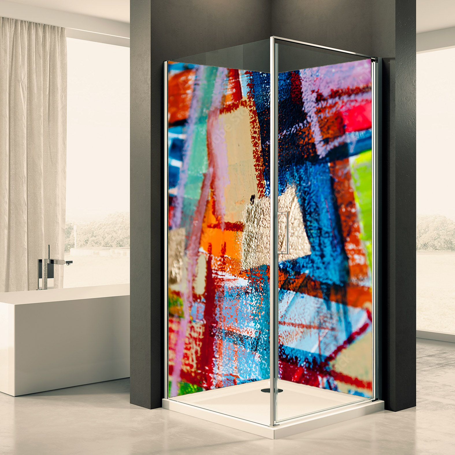 Duschrückwand Abstrakt 5 Motiv 0370 | indivisuell